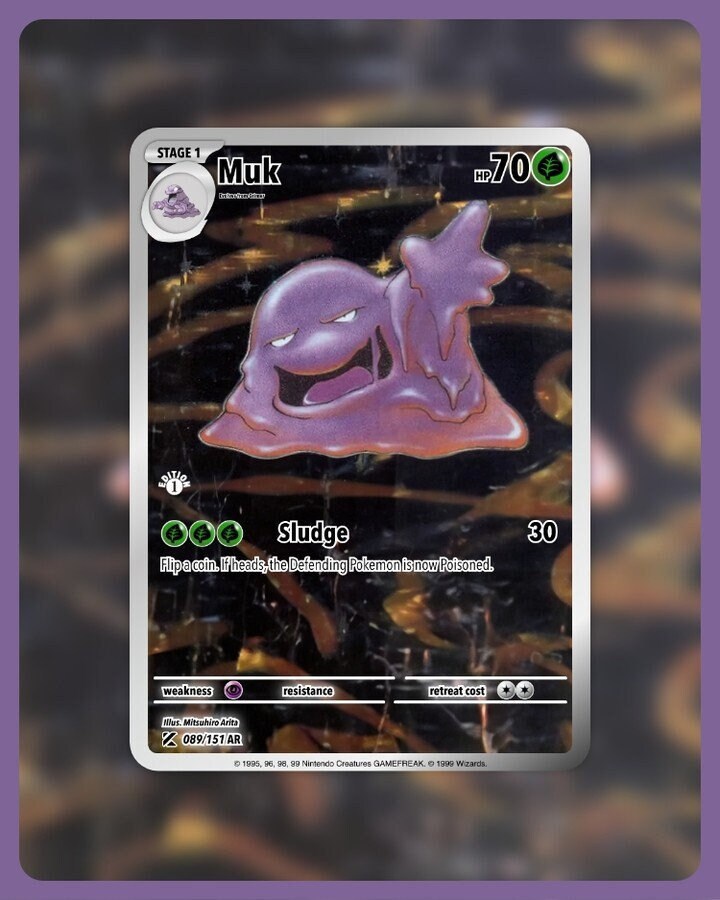 151 PokeArtica AI Artwork Custom Card - Muk HOLO 089/151