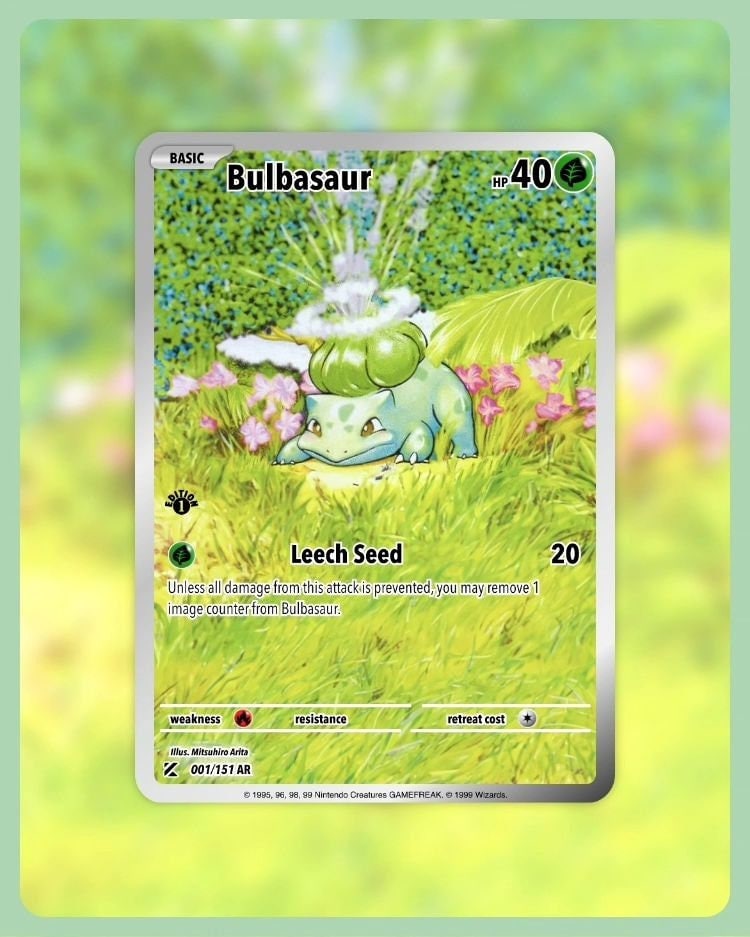 151 PokeArtica AI Artwork Custom Card - Bulbasaur HOLO 001/151 – The ...